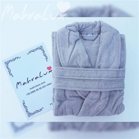 Махровый турецкий халат жемчужно голубого цвета Интернет магазин Махра Люкс