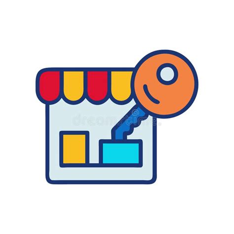 stylish key value store icon design stock illustration illustration