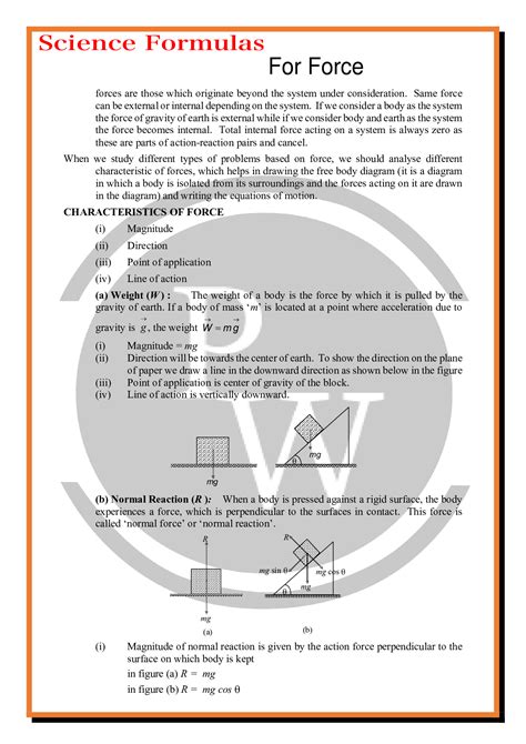 Class 8 Science Chapter Force Short Notes And Formulas