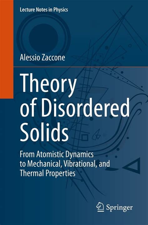 Lecture Notes In Physics 1015 Theory Of Disordered Solids Ebook