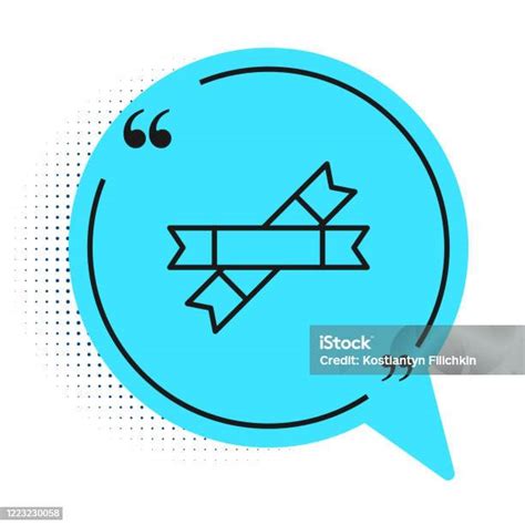 흰색 배경에 격리 된 검은 선 설탕 스틱 패킷 아이콘 커피 소금 향신료와 같은 대량 식품에 대한 빈 개별 패키지 파란색 음성 풍선 기호입니다 벡터 일러스트레이션 가냘픈에