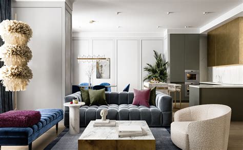 Дизайн интерьера квартиры 82 кв м в ЖК Сити парк Студия Balcon