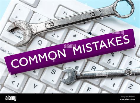 writing displaying text common mistakes business concept actions that