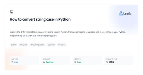 How To Convert String Case In Python Labex