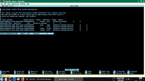 How To Create Or Have Mounted At Boot A Data Partition With Kde