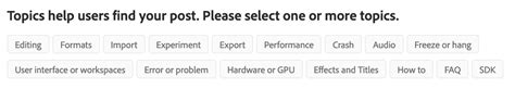 How Do I Create A Discussion Post Bug Report Or Adobe Product