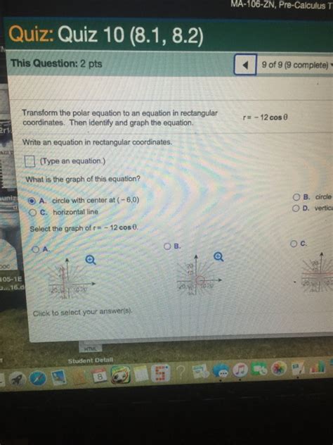 solved transform the polar equation to an equation in rec