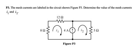P3 The Mesh Currents Are Labeled In The Circuit Shown Figure P3