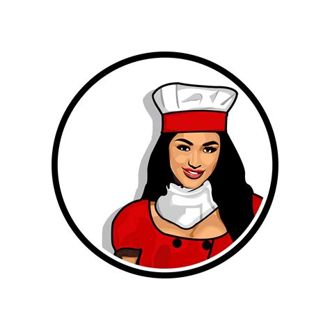 Sexy Female Chef Logo 21055211 Vector Art At Vecteezy