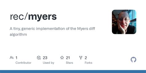 Github Recmyers A Tiny Generic Implementation Of The Myers Diff Algorithm