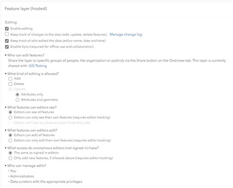 Solved Unable To Enable Feature Editing In Arcgis Online Esri Community