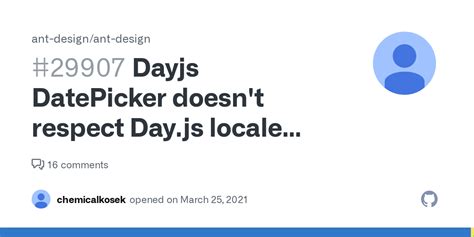 Dayjs Datepicker Doesnt Respect Dayjs Locale From Config Provider Nextjs · Issue 29907