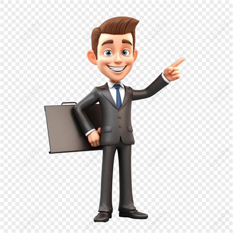 3d 사업가 캐릭터가 제시 중입니다성공적인세우다기업 Png 일러스트 무료 다운로드 Lovepik