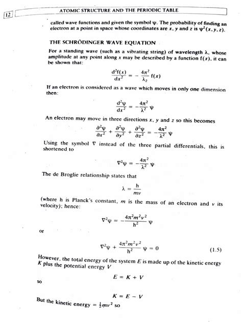 J D Lee Schrodinger Wave Equation Pdf Physical Phenomena Physics