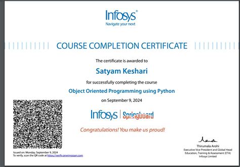 Completed Object Oriented Programming Course Satyam Keshari Posted On The Topic Linkedin