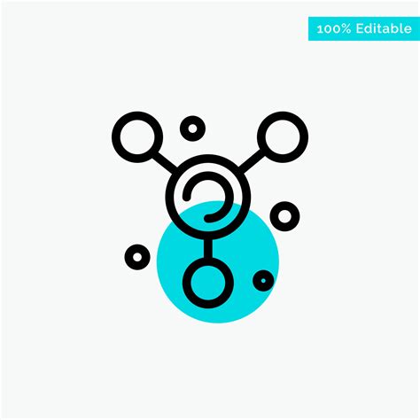 Atom Molecule Science Turquoise Highlight Circle Point Vector Icon 19098110 Vector Art At Vecteezy