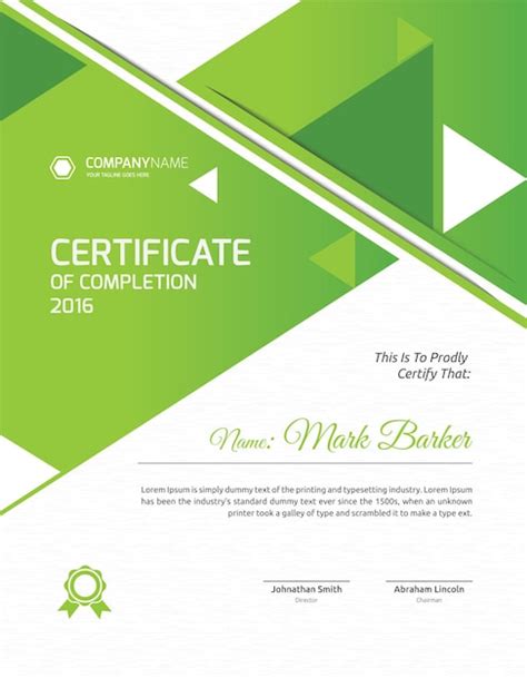 Premium Vector Certificate Template