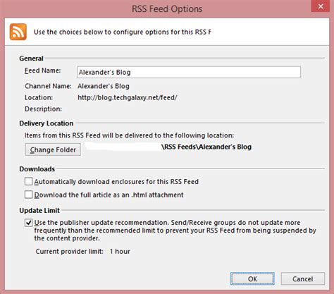 How To Add RSS Feed To Outlook Alexander S Blog