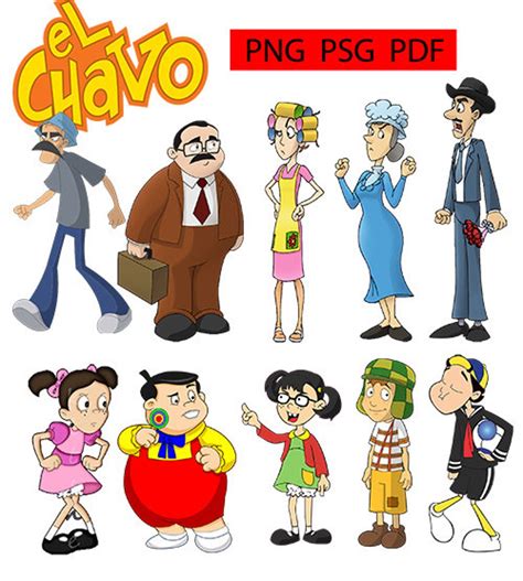El Chavo Del 8 Clipart Cartoon Silhouette Png Pdf Digital Download