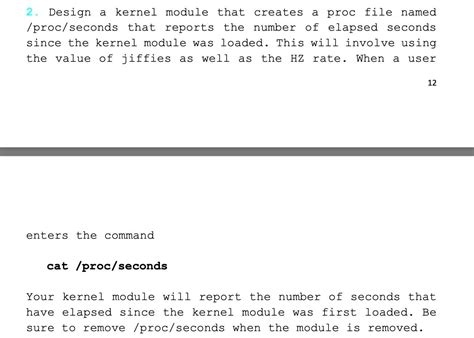 solved 2 design a kernel module that creates a proc file