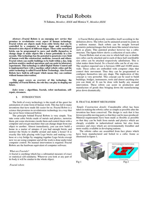 Fractal Robots Pdf Robot Robotics