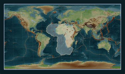 African Tectonic Plate Wiki Patterson Cylindrical Oblique Vol Stock Illustration