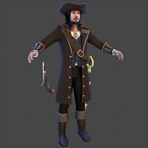Pirate Hq7 3d Model 129 Fbx Dae Obj Max Free3d