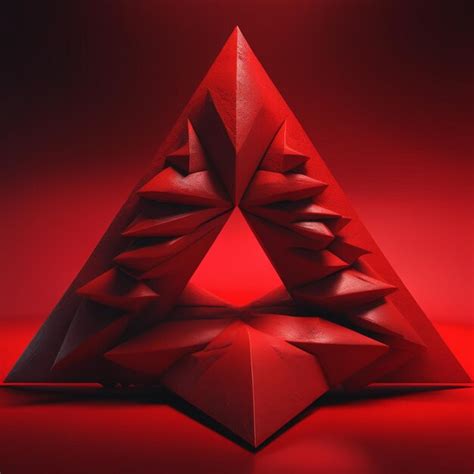 Premium AI Image Red Triangle Shaped Abstract Background