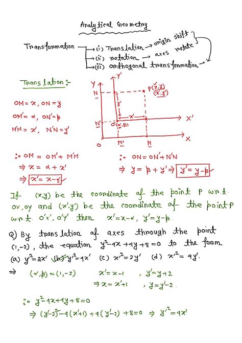 Class Notes Of Analytic Geometry Pdf