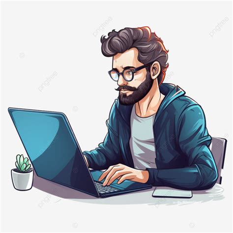 programmer working on code on laptop programmer laptop deal with png