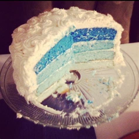 Blue Ombre Layered Cake
