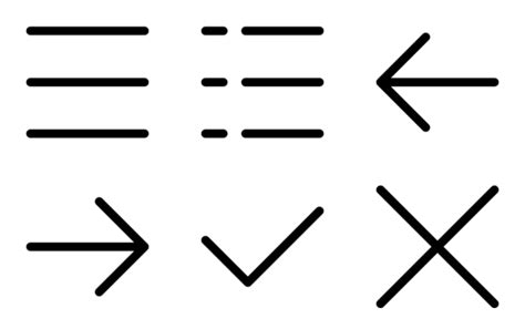 User Interface Icon Pack Black Outline 64 Svg Icons