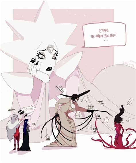 An Image Of Some Cartoon Characters Talking To Each Other In Front Of A Pink Background