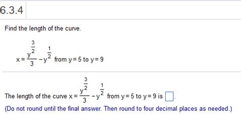 solved find the length of the curve x y 3 2 3 y 1 2