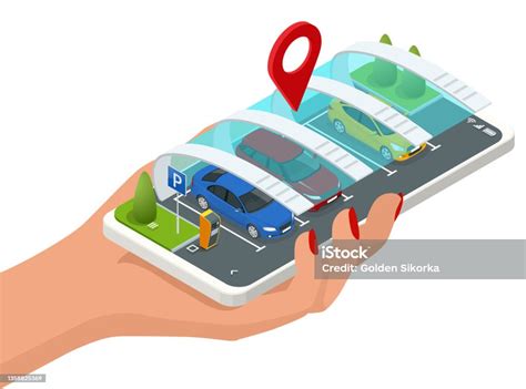 화면에 표시되는 등극 성 주차장 스마트 폰에 주차장 위치 지도에 무료 주차 장소를 검색 하는 온라인 검색에 대 한 스마트폰 응용 프로그램 Gps 네비게이션 주차장에 대한