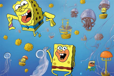 Erschaffe Ein Landschaftskunstwerk Von Spongebob Squarepants And His · Creative Fabrica