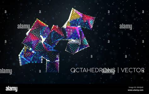 Abstract Crystalline From Octahedrons Compound Micro Dimensional Structure Depth Of Field