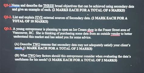 solved q3 1 name and describe the three broad objectives