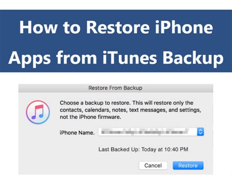 How To Restore Iphone Apps From Itunes Backup [2023]