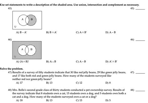 Solved Use Set Statements To Write A Description Of The Chegg Com