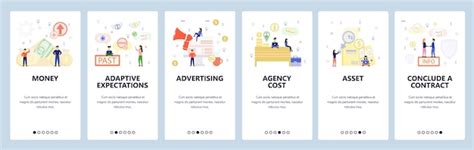 Premium Vector Mobile App Onboarding Screens Business Deal And Contract Office Desk Money