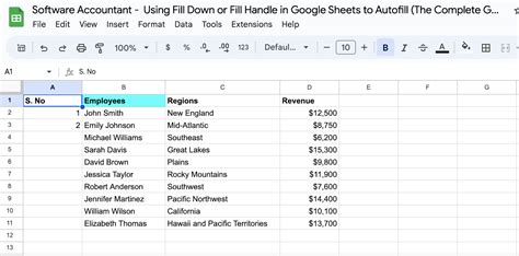 Using Fill Down Or Fill Handle In Google Sheets To Autofill The Complete Guide