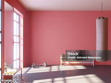 장면 3 차원 일러스트 레이 션 스포츠 체육관 피트 니스 라커 룸 공간 스포츠 템플릿 수건 트레이너 볼을을 조롱합니다 0명에 대한 스톡 사진 및 기타 이미지 Istock