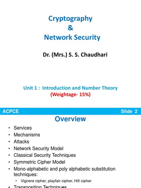 unit 1 introduction and number theory pdf pdf cryptography