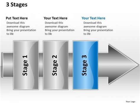 Ppt Linear Flow Stages PowerPoint Templates