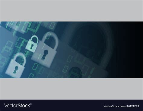 Internet Digital Security Technology Concept For Vector Image