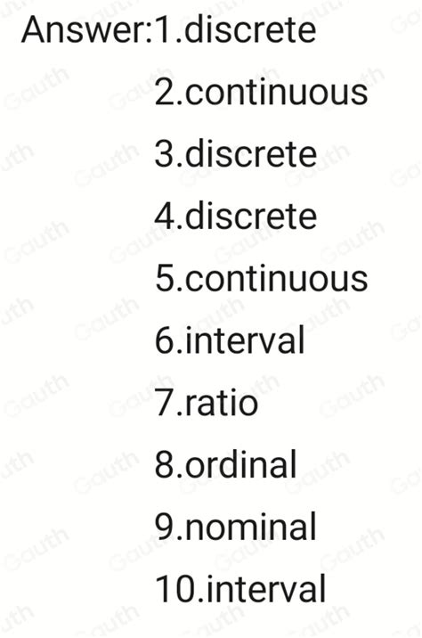 Solved Determine Whether The Following Variable Is Continuous Or Discrete 1 The Number Of