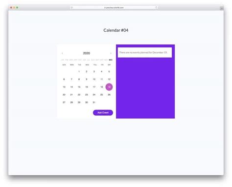 40 Best HTML Calendar Designs 2023 UiCookies