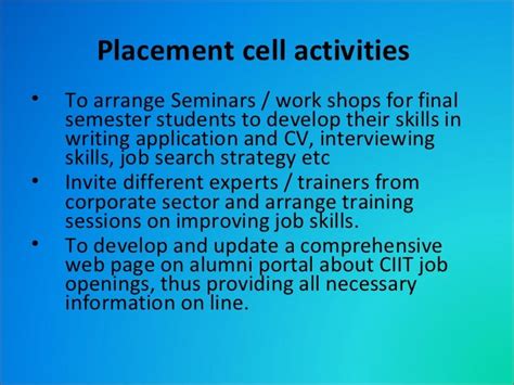 Introduction Of Placement Cell