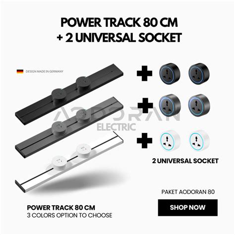 Jual Paket Aodoran Power Track Track Socket Panjang 80cm Movable Track Socket Colokan